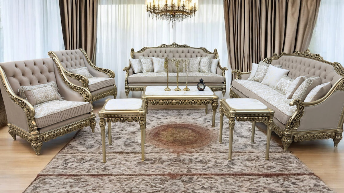 YASMIN Living Room Set — SPHINX FURNITURE| Handmade& Solid Wood ...